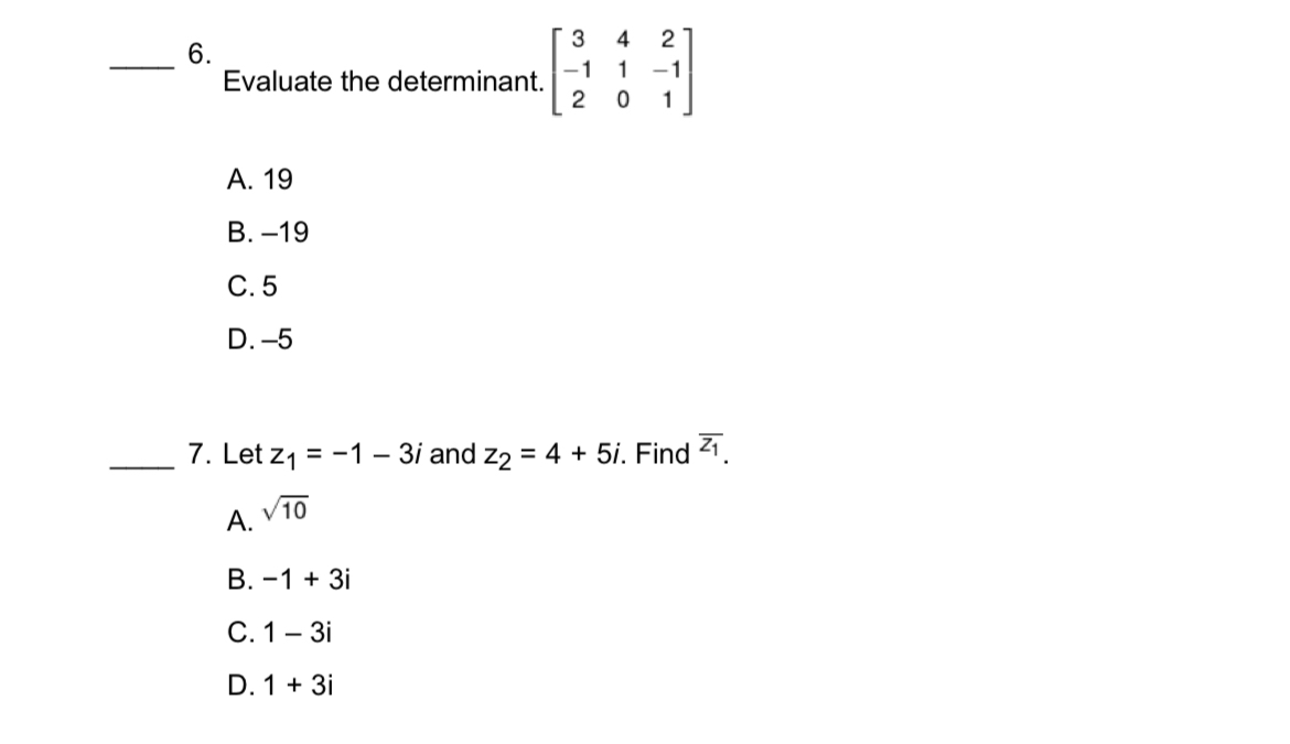Solved Evaluate the determinant. | Chegg.com