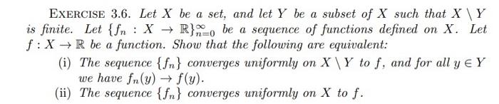 Solved EXERCISE 3.6. Let X be a set, and let Y be a subset | Chegg.com