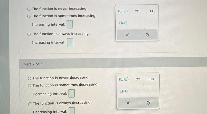 Solved Use interval notation to write the intervals over | Chegg.com