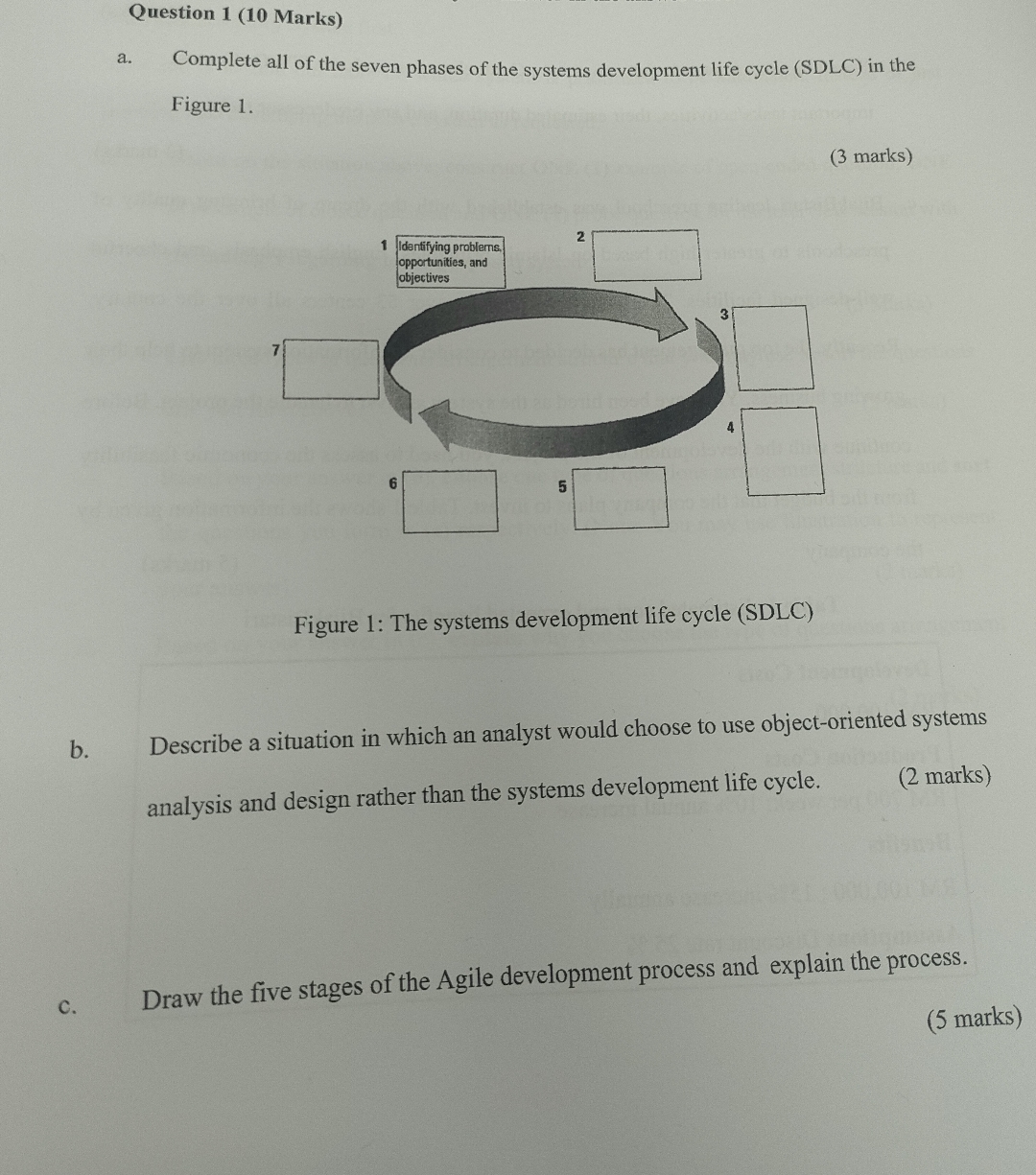 Solved Question 1 (10 ﻿Marks)a. ﻿Complete all of the seven | Chegg.com