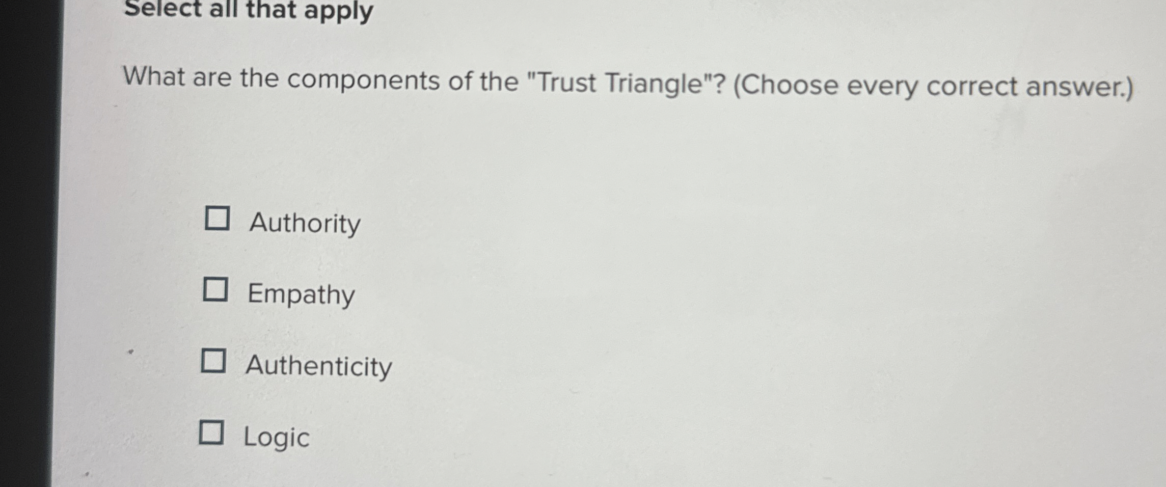 Solved Select all that applyWhat are the components of the | Chegg.com