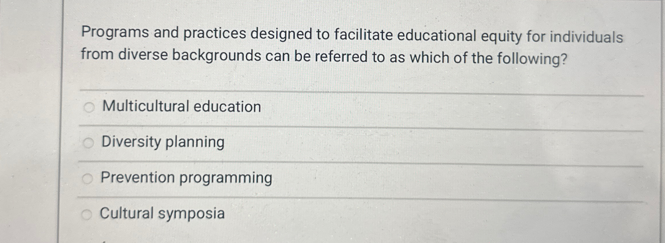 Solved Programs and practices designed to facilitate | Chegg.com