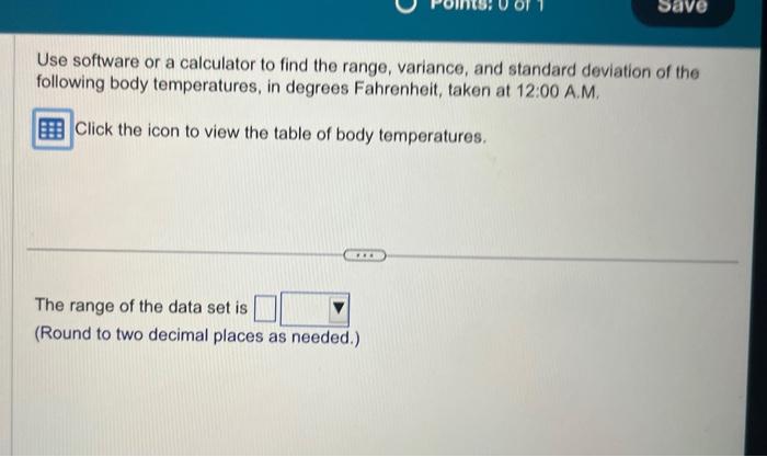 Solved Data table Use software or a calculator to find the | Chegg.com