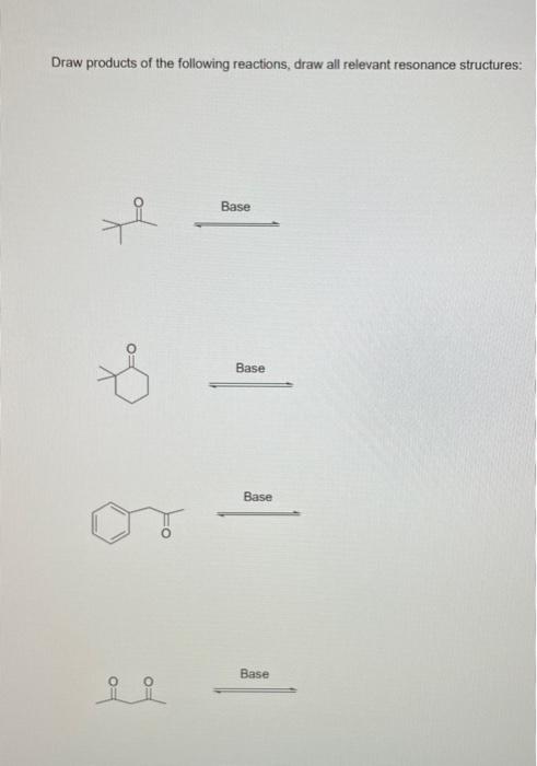 Solved Draw products of the following reactions, draw all | Chegg.com