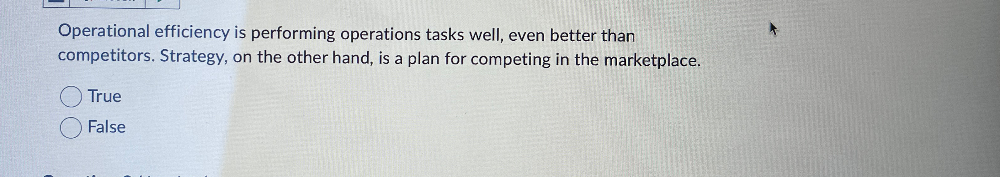 Solved Operational efficiency is performing operations tasks | Chegg.com