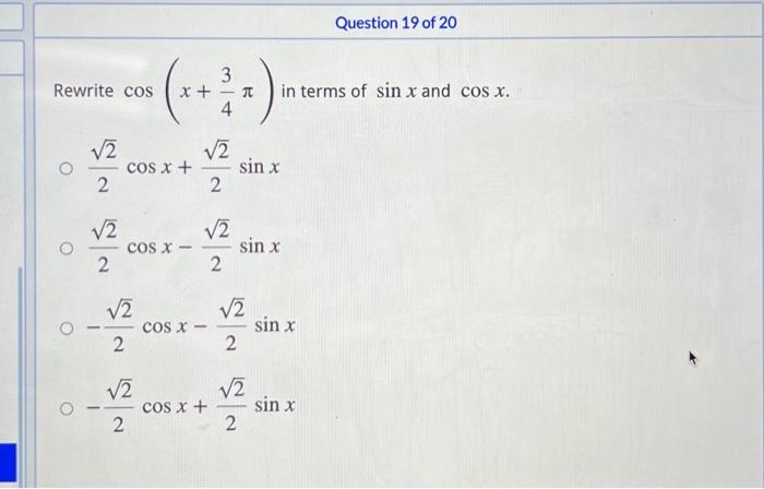 Solved Find the six trigonometric ratios in exact form for | Chegg.com