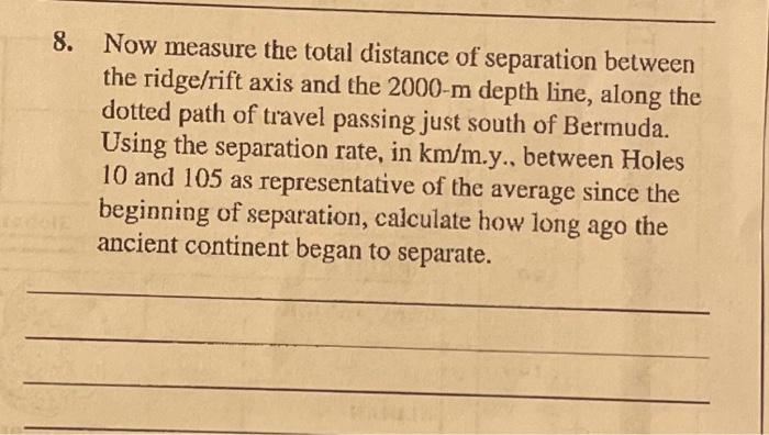 Solved 8. Now measure the total distance of separation | Chegg.com