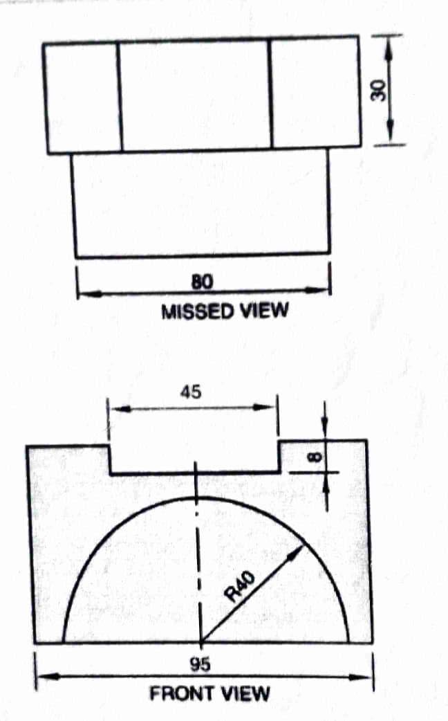 Solved Reproduce this in 3rd Angle Projection and add the | Chegg.com