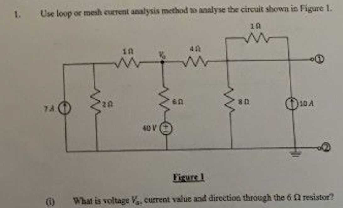 Use loop or mesh current analysis method to analyse | Chegg.com