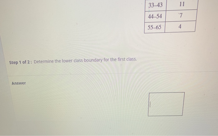 Solved Consider The Following Frequency Table Representing 6890