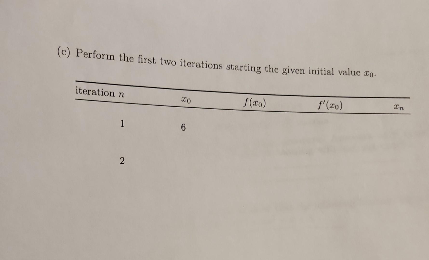 Solved 6. (2+2+2=6pts) Suppose that you want to use Newton's | Chegg.com