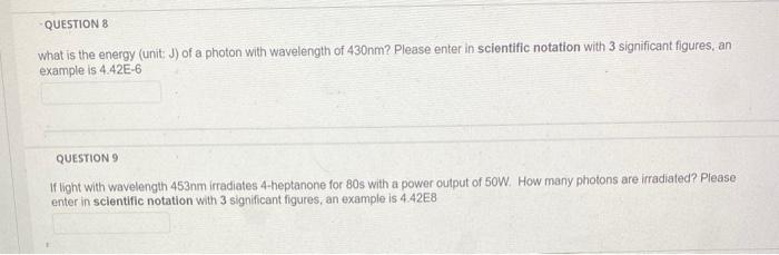 Solved what is the energy (unit: J) of a photon with | Chegg.com