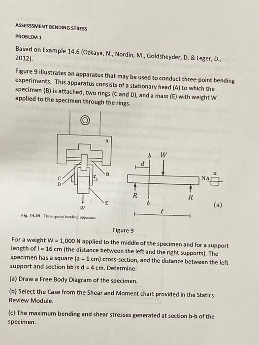 Solved ASSESSSMENT BENDING STRESS PROBLEM 1 Based on Example | Chegg.com
