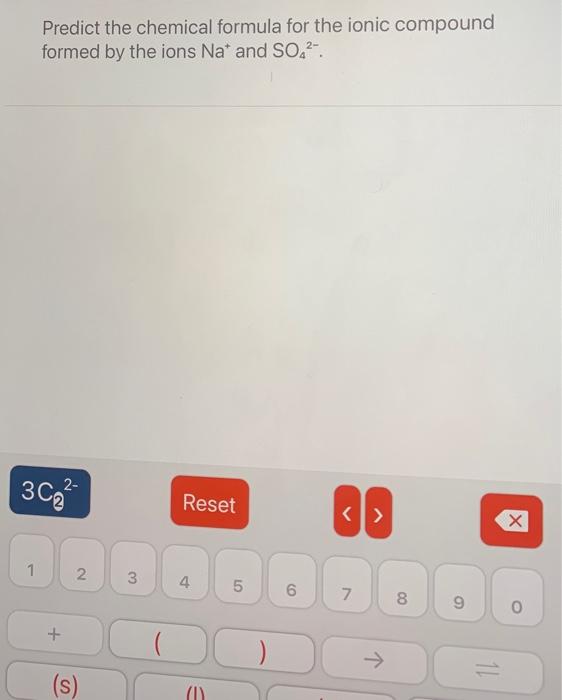 Solved Predict the chemical formula for the ionic compound | Chegg.com