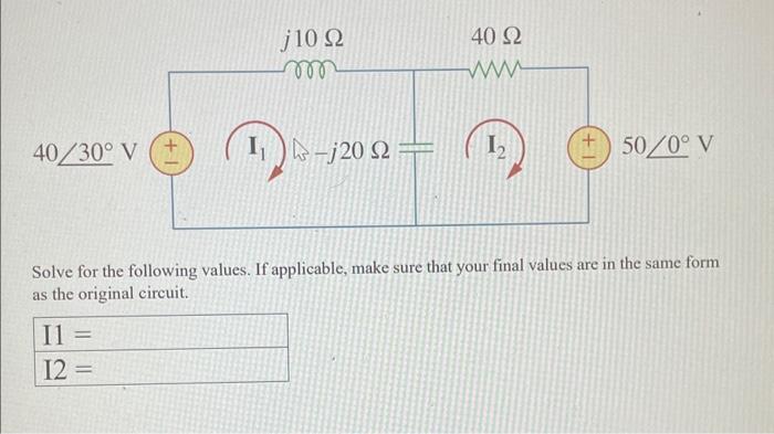 Solved Solve for the following values. If applicable, make | Chegg.com