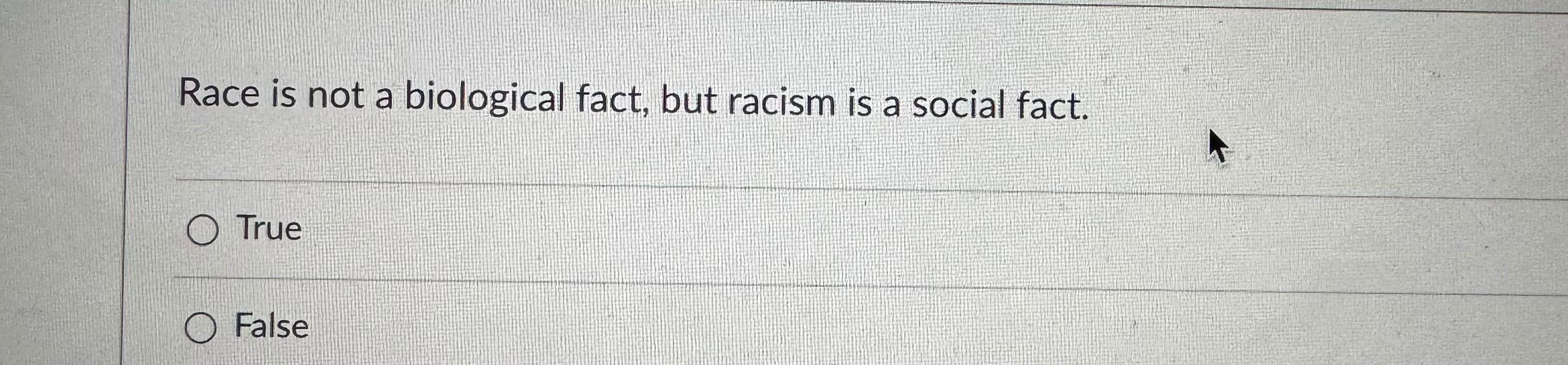 Solved Race is not a biological fact, but racism is a social | Chegg.com