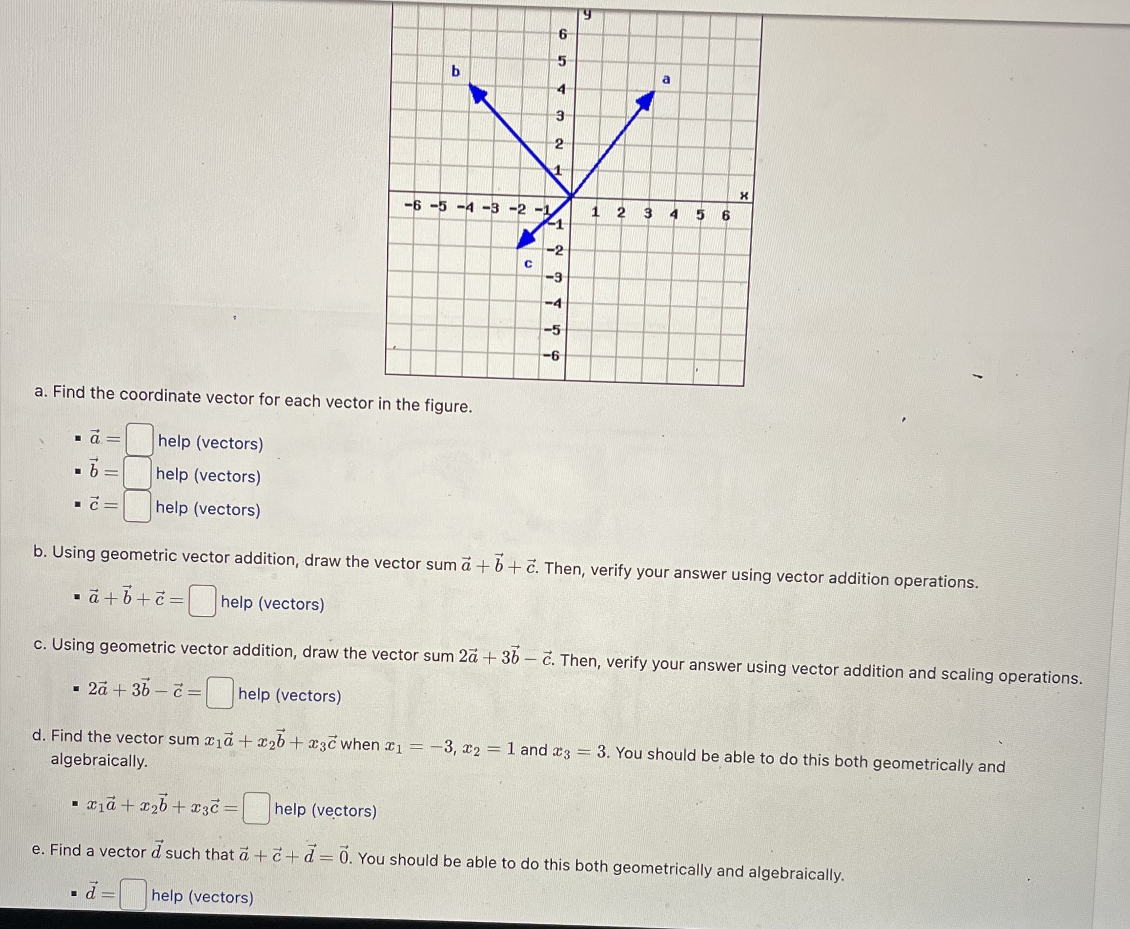 Solved a. ﻿Find the coordinate vector for each vector in the | Chegg.com