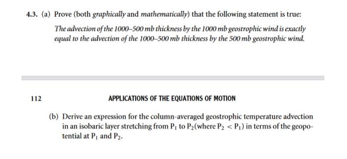 4.3. (a) Prove (both graphically and mathematically) | Chegg.com