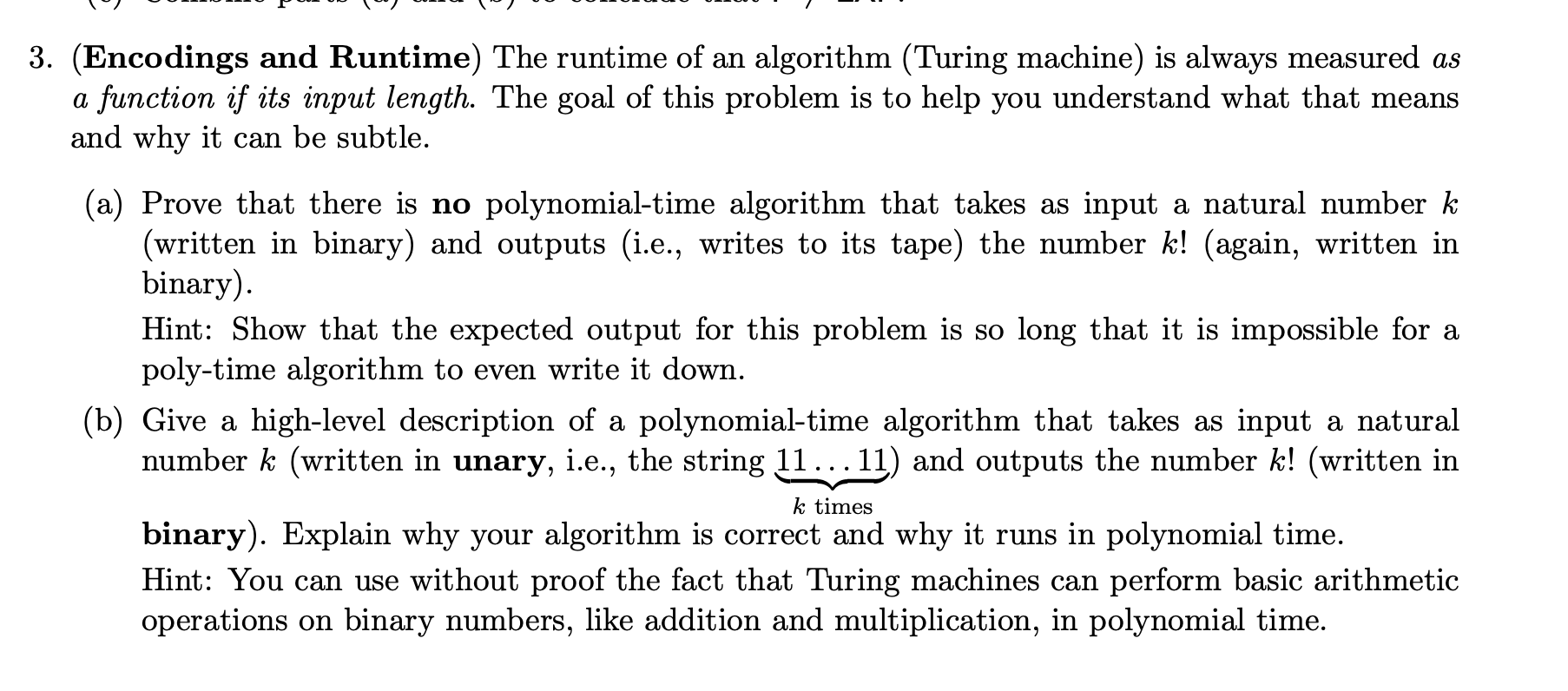 Solved (Encodings and Runtime) ﻿The runtime of an algorithm | Chegg.com