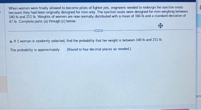 Solved When women were finally allowed to become pilots of | Chegg.com