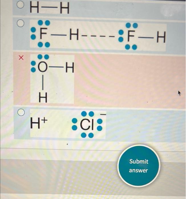 Solved Which figure shows an example of a hydrogen bond? | Chegg.com
