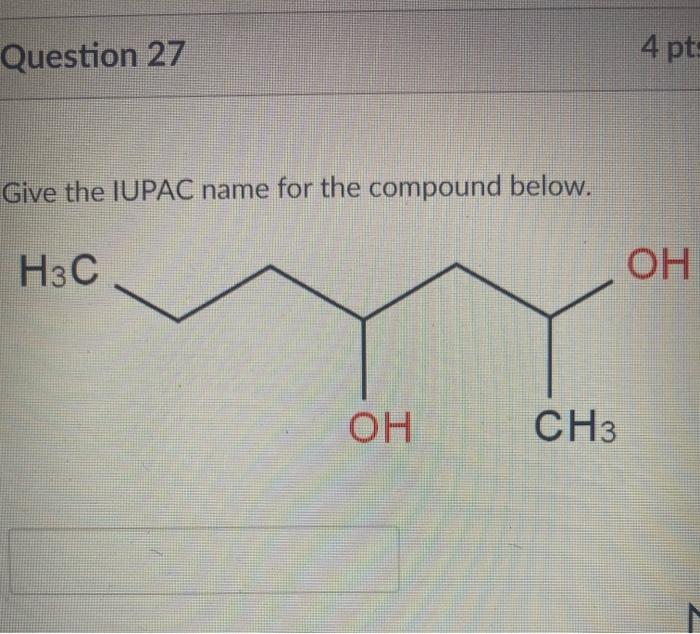 Solved The name of the compound below is CI H3C | Chegg.com