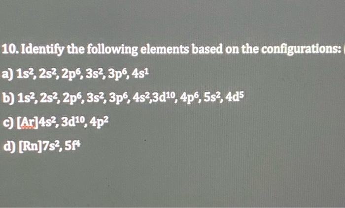 Solved Identify the 4 quantum numbers for potassium's 18th | Chegg.com