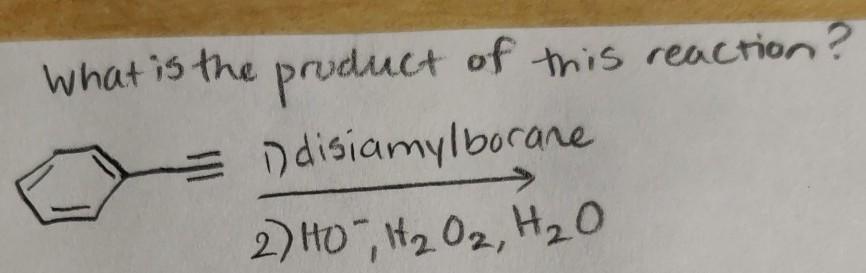 Solved What is the product of this reaction? in | Chegg.com