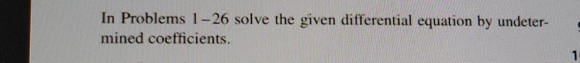 Solved In Problems 1-26 solve the given differential | Chegg.com