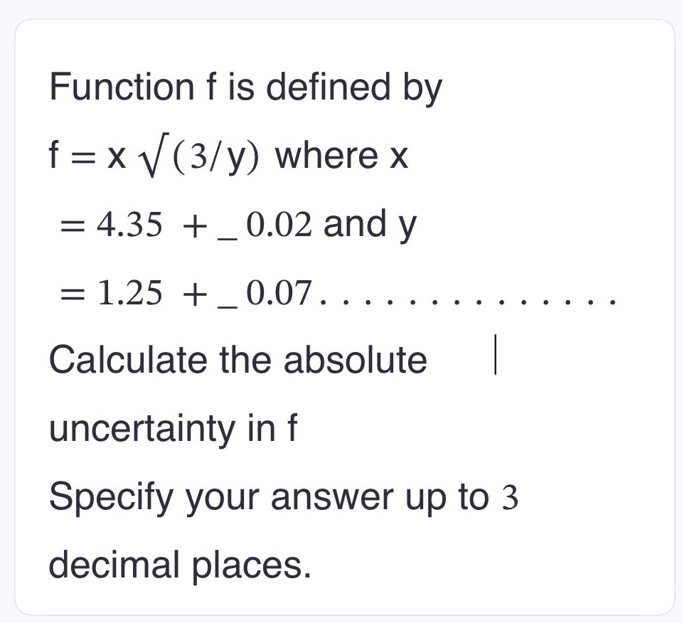 Solved Function f ﻿is defined byf=x?2(3y) ﻿where | Chegg.com