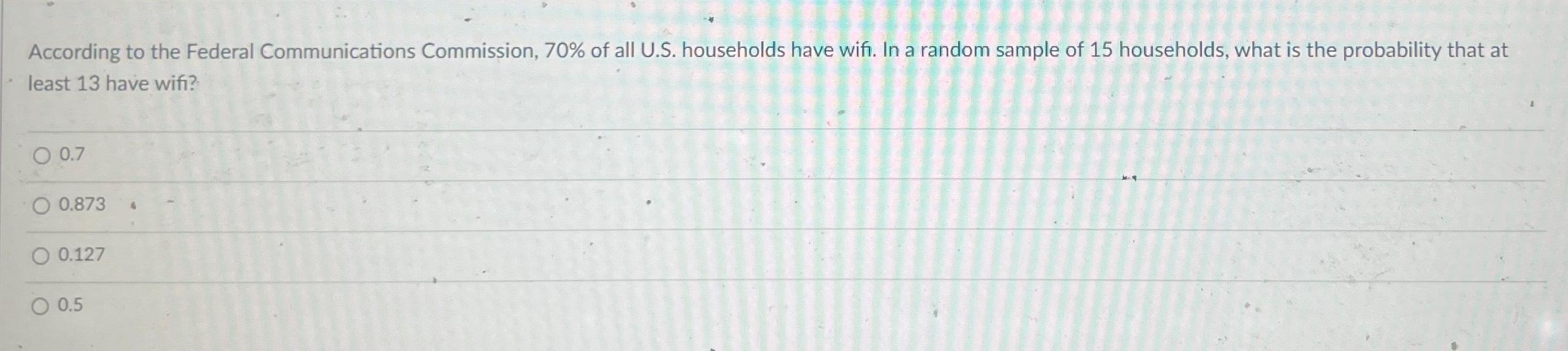 Solved According to the Federal Communications Commission, | Chegg.com