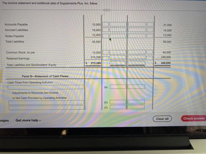 Solved prepare the spreadsheet for the 2024 statement of | Chegg.com