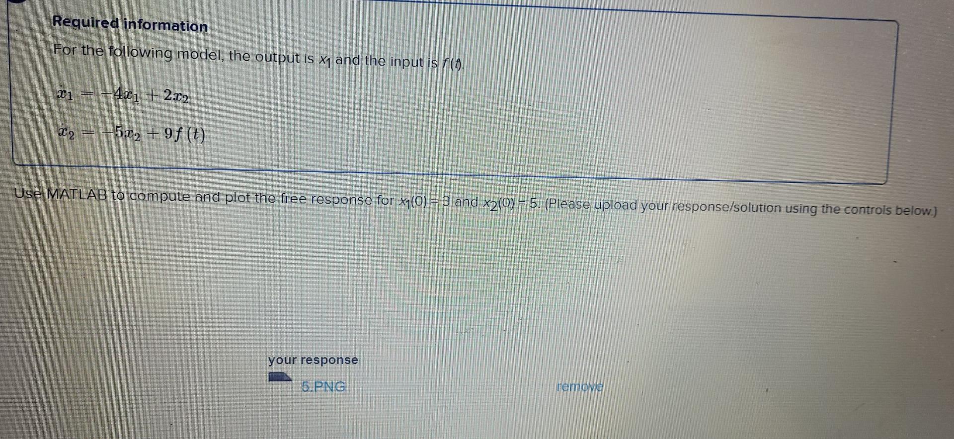 Solved Required information For the following model, the | Chegg.com