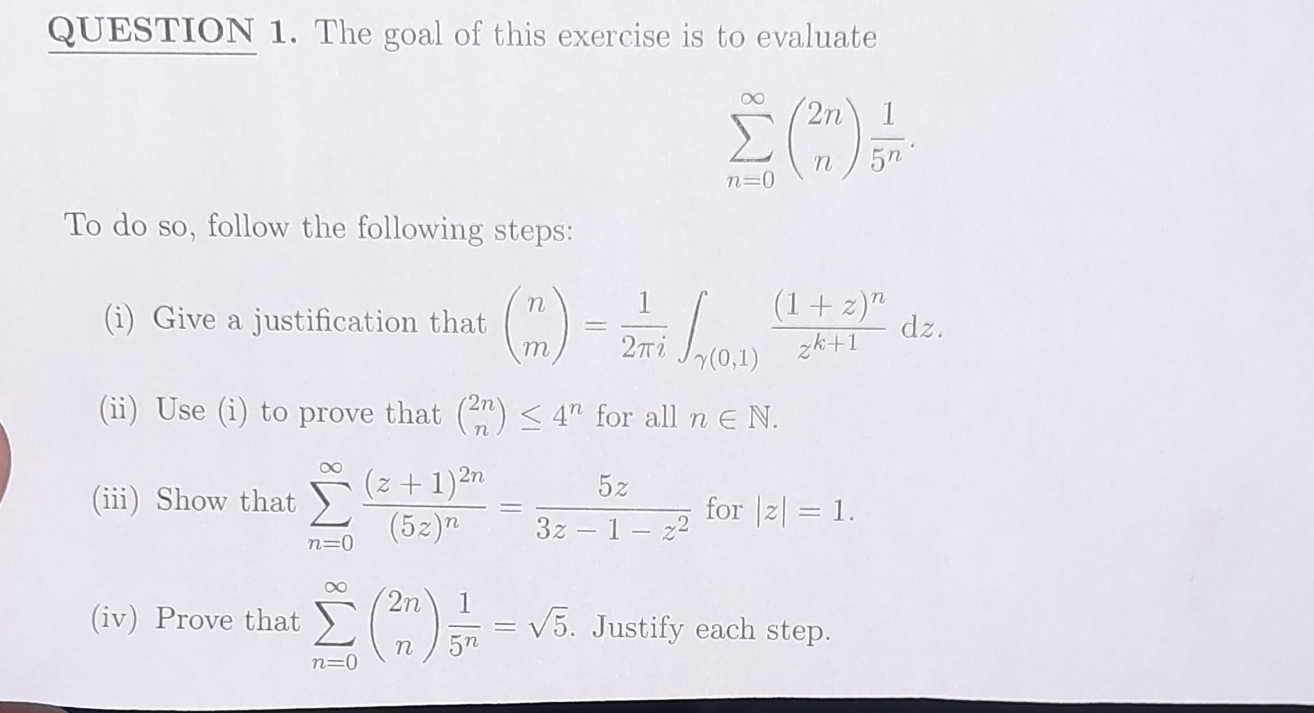 Solved QUESTION 1. The goal of this exercise is to evaluate | Chegg.com