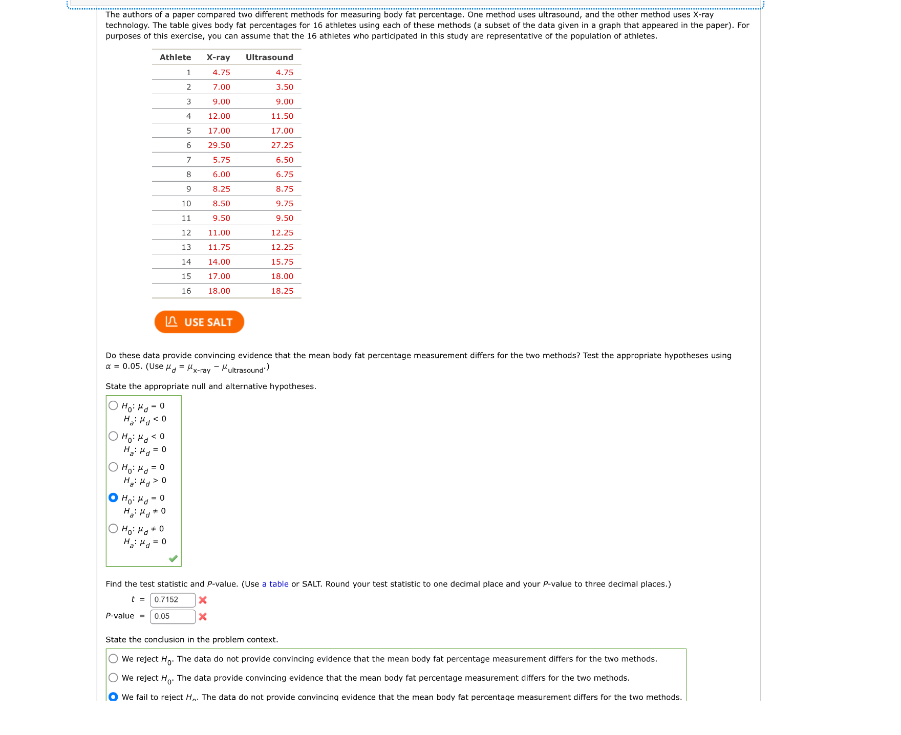 Solved The authors of a paper compared two different methods | Chegg.com