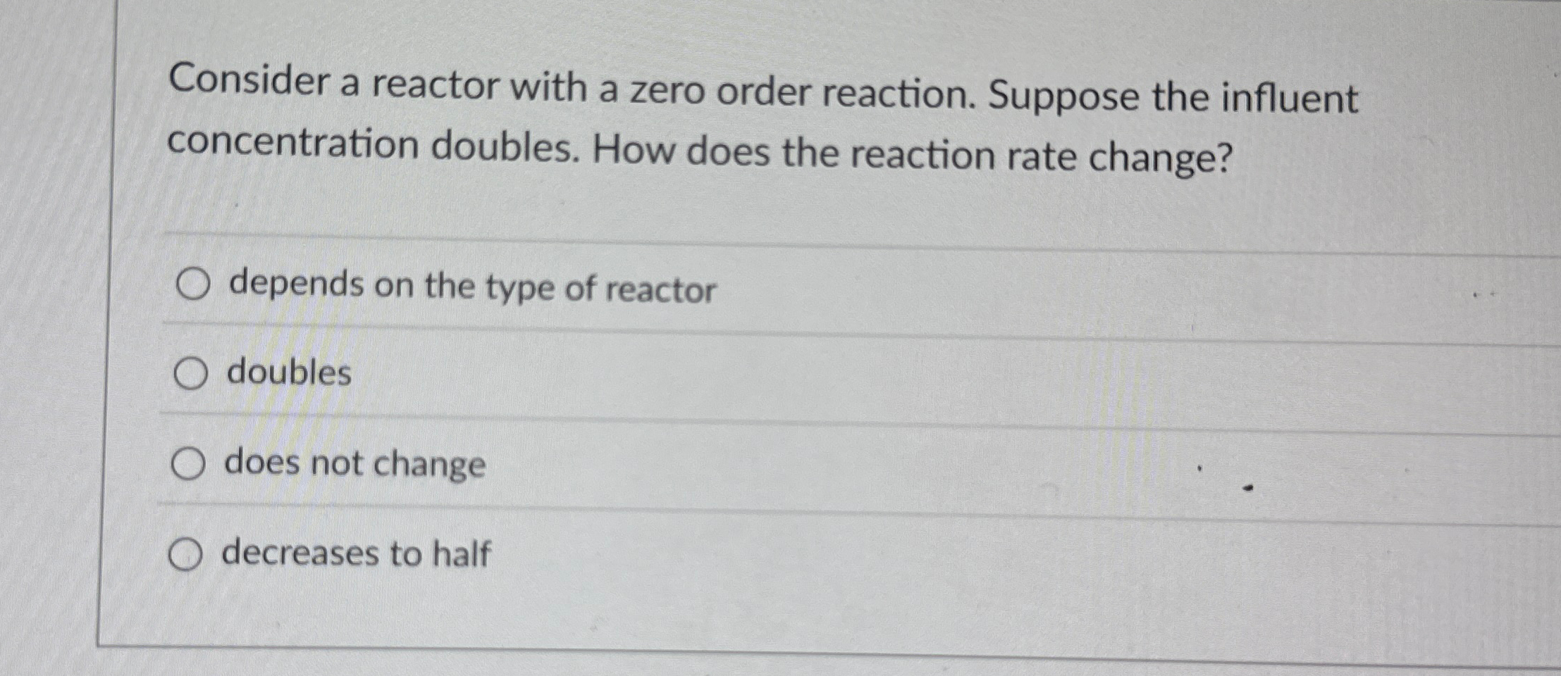High Quality SOLUTION Consider a reactor with a zero order reaction. | Chegg.com