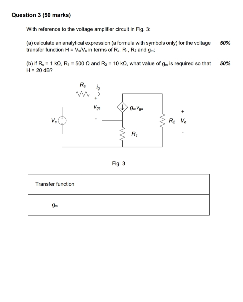 Solved Question 3 (50 ﻿marks)With reference to the voltage | Chegg.com