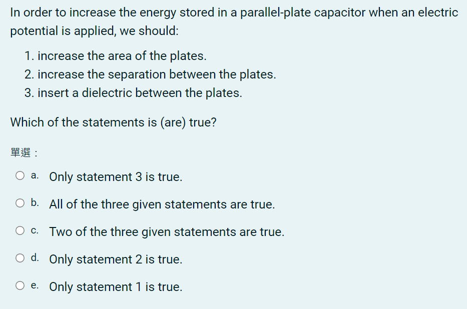 Solved In order to increase the energy stored in a | Chegg.com