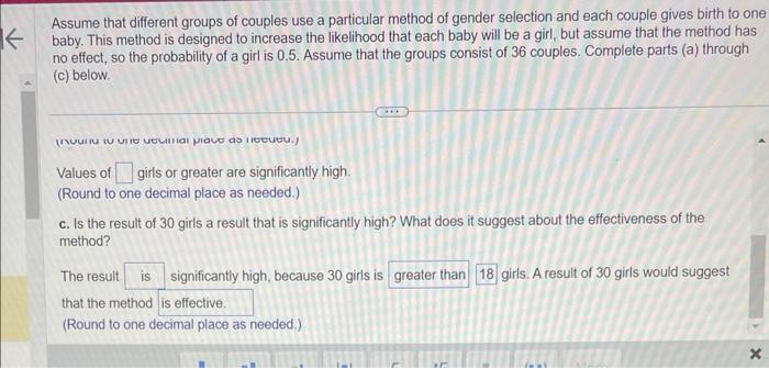 Solved Assume that different groups of couples use a | Chegg.com