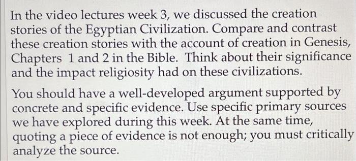 In the video lectures week 3 , we discussed the | Chegg.com