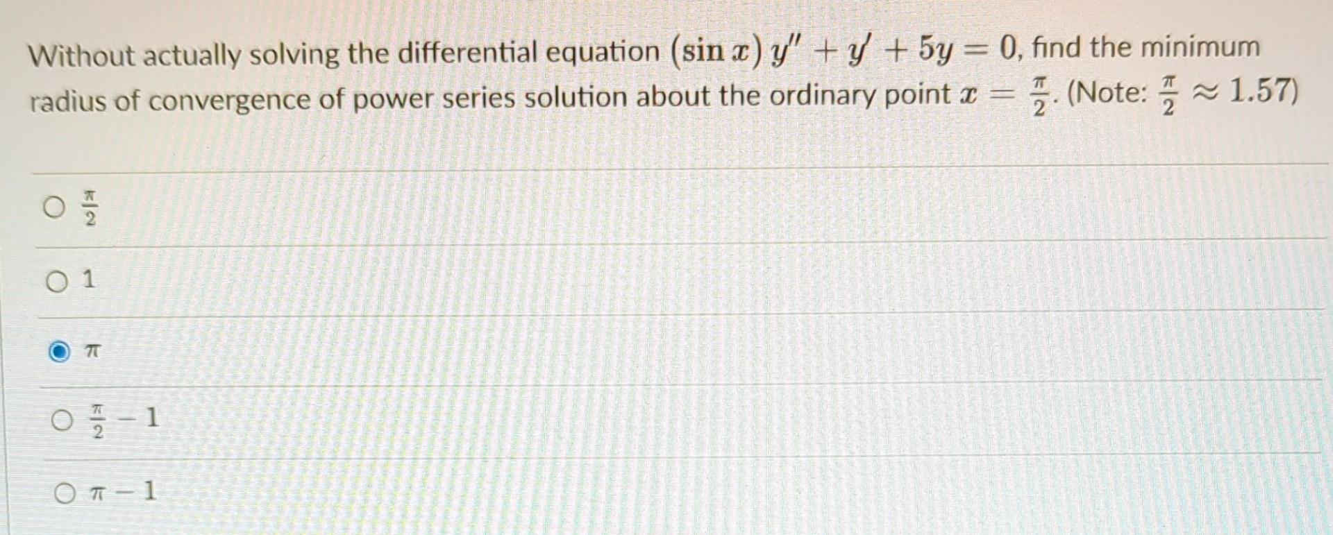 Solved Without actually solving the differential equation | Chegg.com
