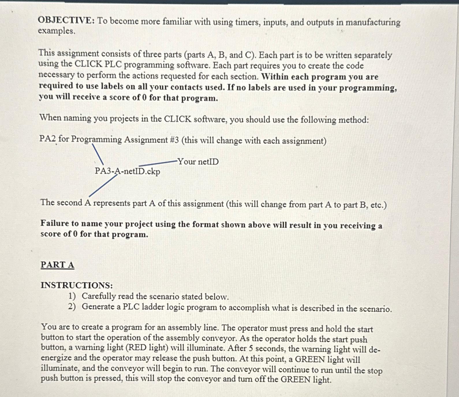 Solved OBJECTIVE: To become more familiar with using timers, | Chegg.com