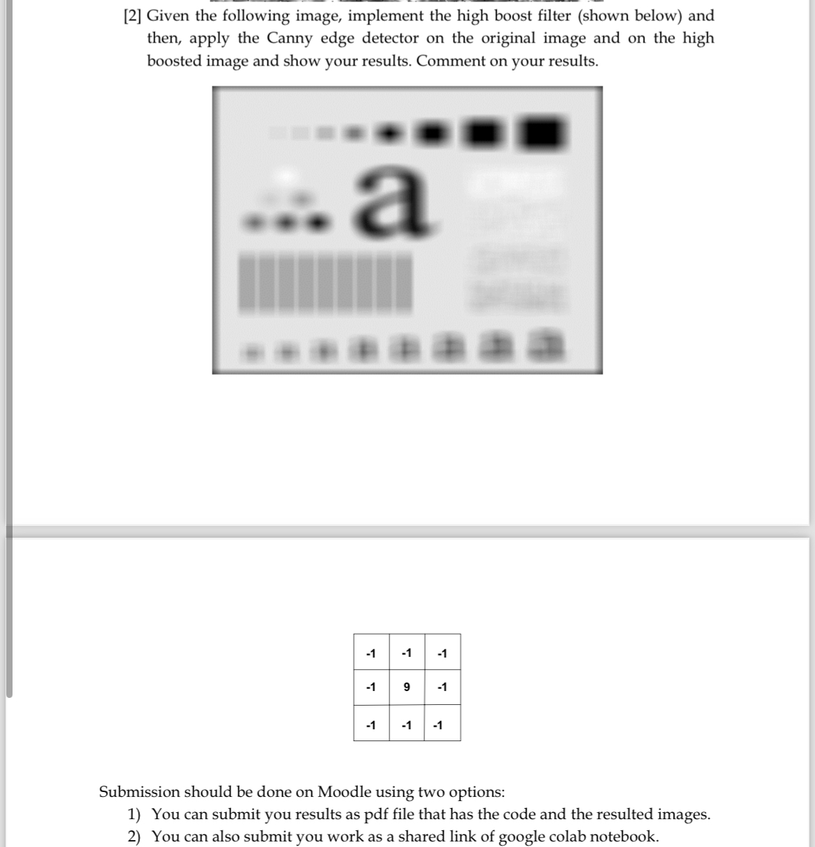 Solved [2] ﻿Given the following image, implement the high | Chegg.com