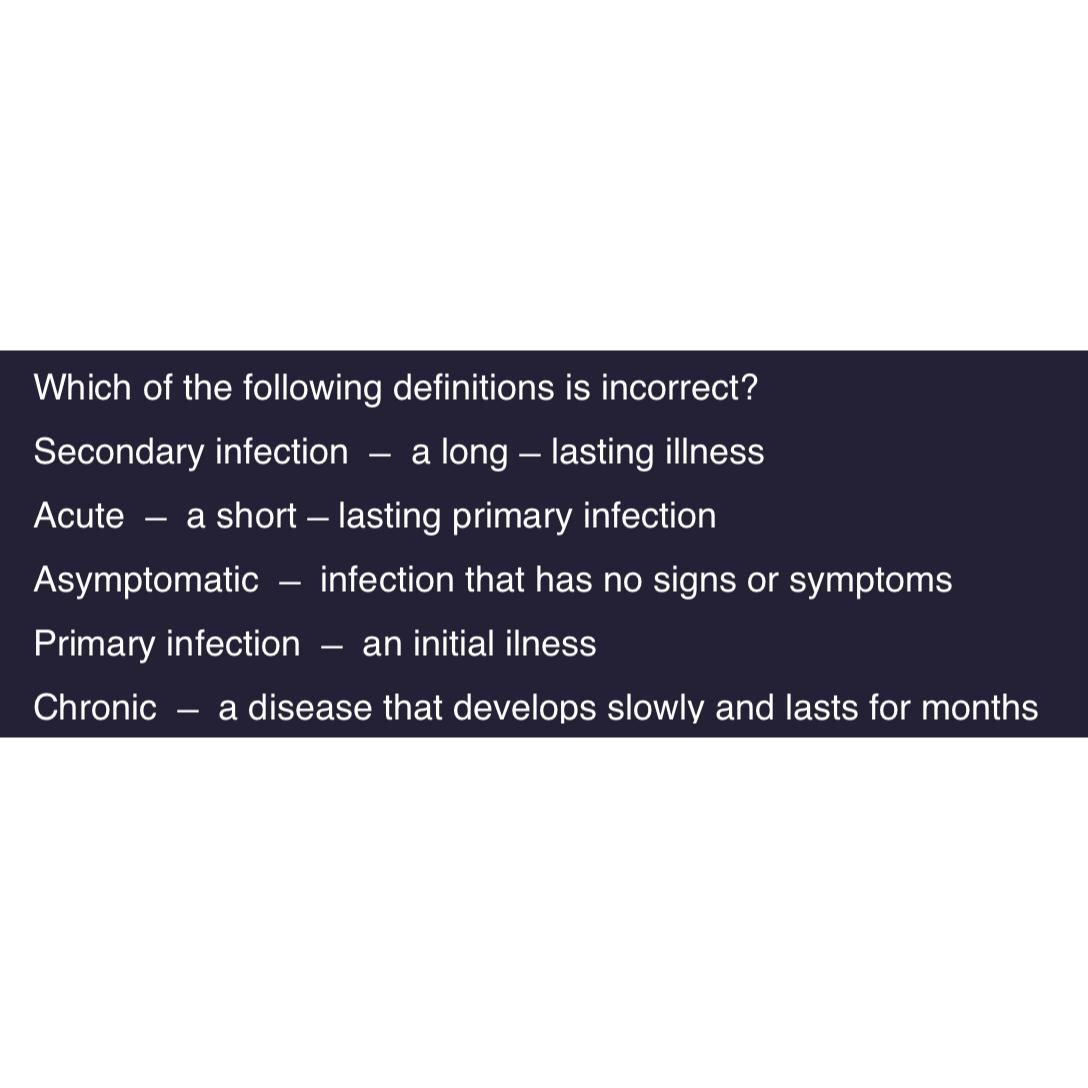 Solved Which of the following definitions is | Chegg.com