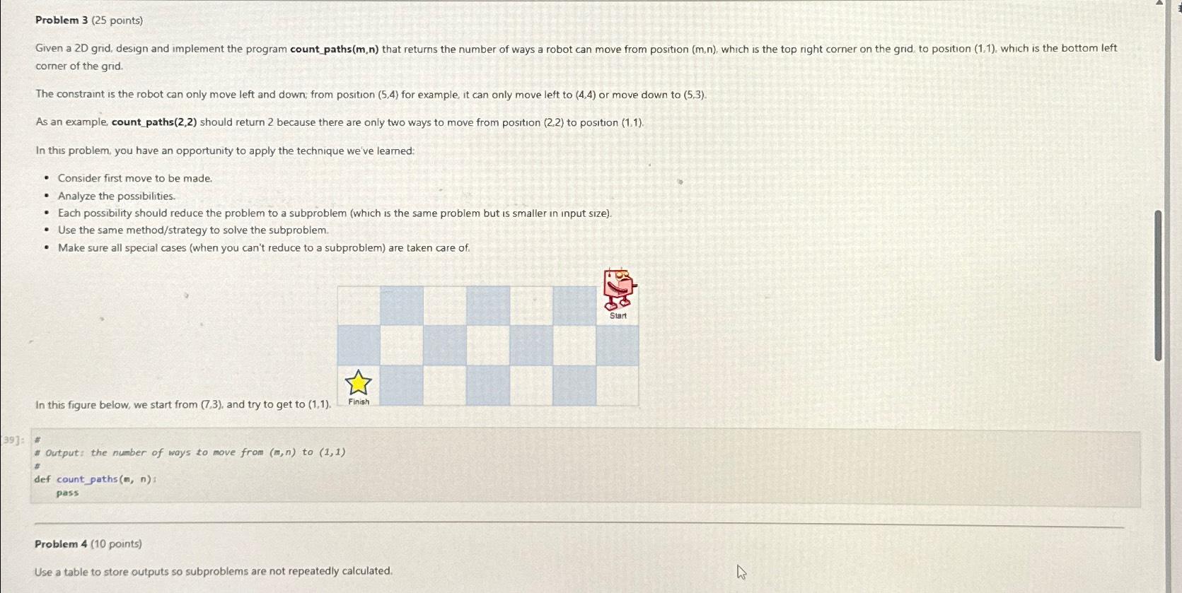 Solved Questions 3 ﻿and 4 ﻿go togetherProblem 3 (25 ﻿points) | Chegg.com