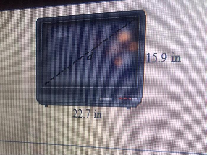 Solved A particular Color television has a rectangular | Chegg.com