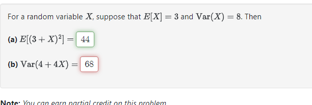 Solved For a random variable x, ﻿suppose that E[x]=3 ﻿and | Chegg.com