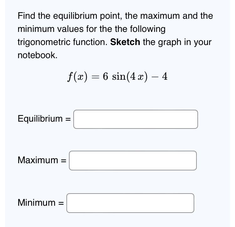 Solved Find the equilibrium point, the maximum and | Chegg.com
