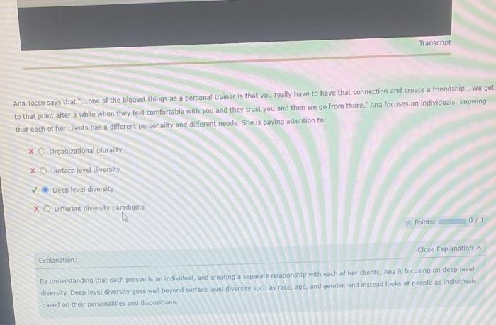 Solved Transcript Ana Tocco says that one of the biggest | Chegg.com