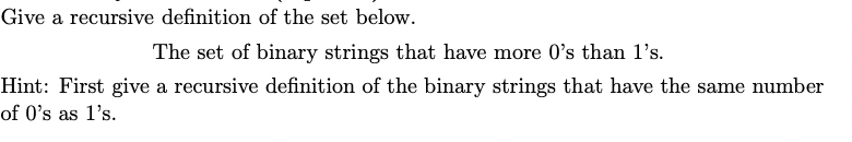 Solved Give a recursive definition of the set below.The set | Chegg.com